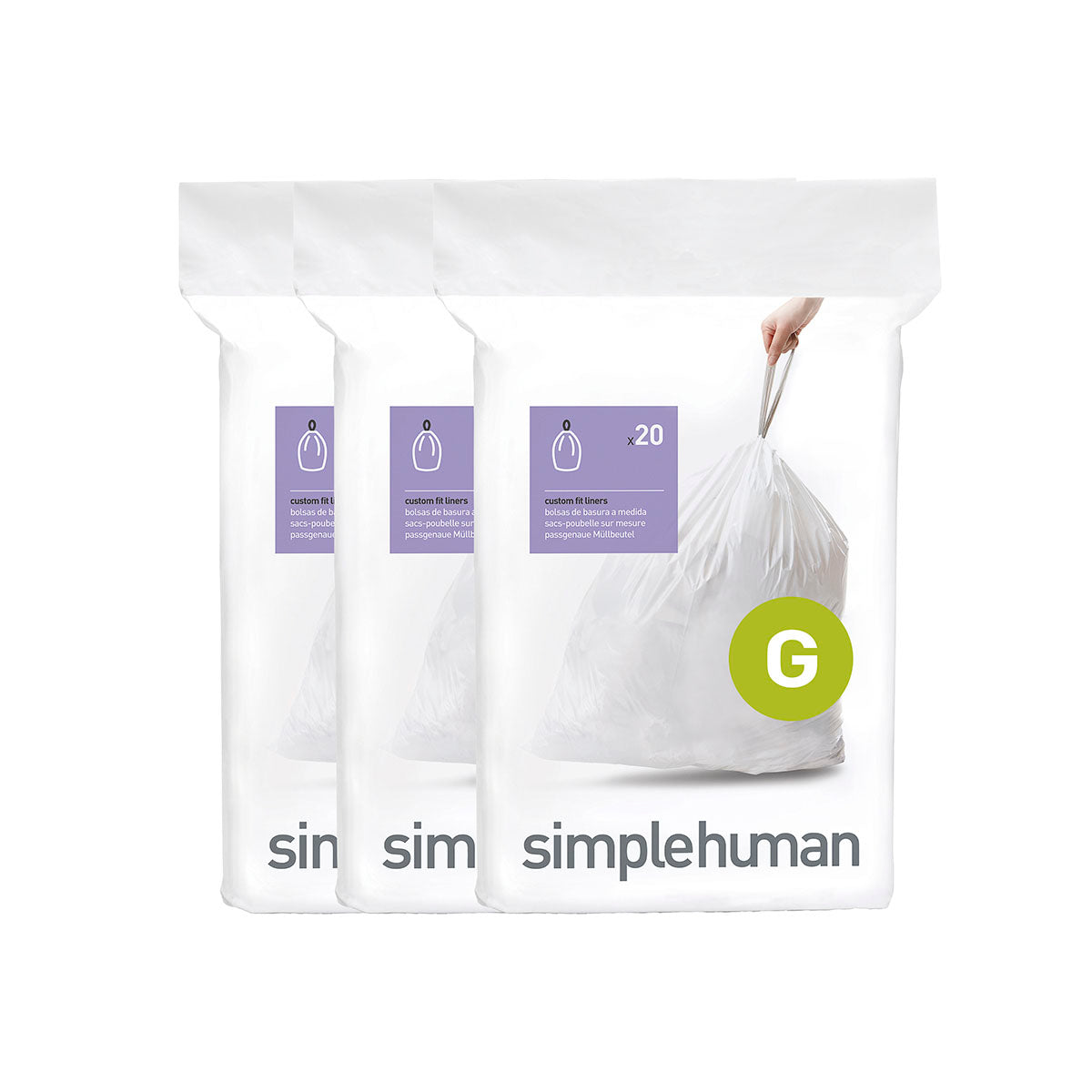 simplehuman code G custom fit liners